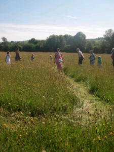 Things We Do With a Scythe 5 - mowing a Labyrinth - Scythe Cymru